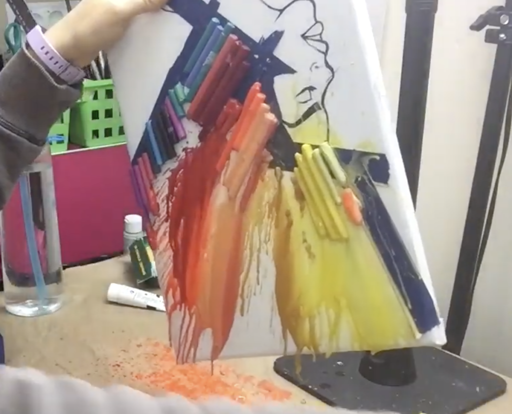 Melted Crayon Pop Art Tutorial