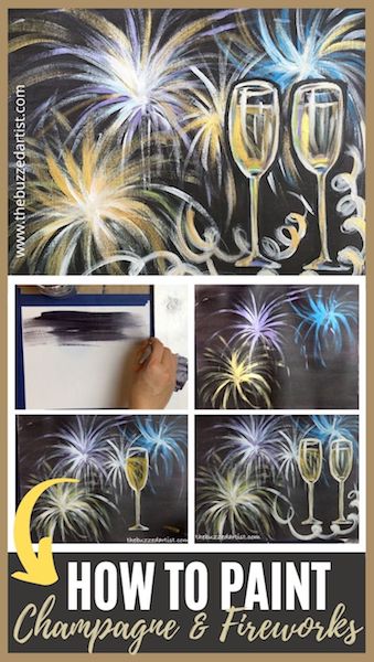 How To Paint Fireworks Acrylic