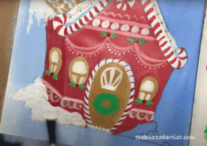 Holiday Gingerbread House Acrylic Painting Tutorial