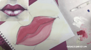 Easy Realistic Kissable Lips with Acrylics