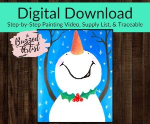 Christmas Snowman Painting Tutorial